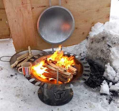 Очаг для костра, мангал, садж из нержавеющей стали