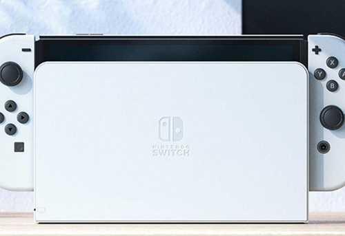 Nintendo switch oled прошитая белая