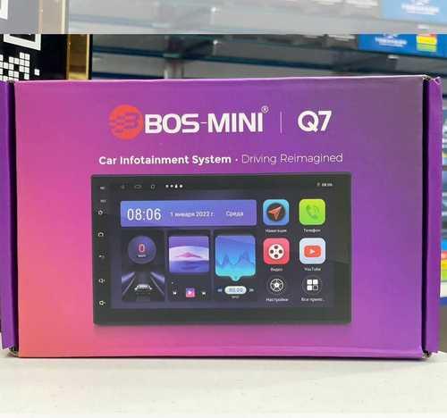 Android магнитола 2 32 Gb BOS-mini Q7 wifi qled