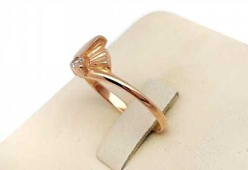 Золотое кольцо с камнем 585пр. размер: 17,3