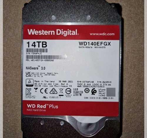 Жесткий диск 14 тб Western Digital WD140efgx