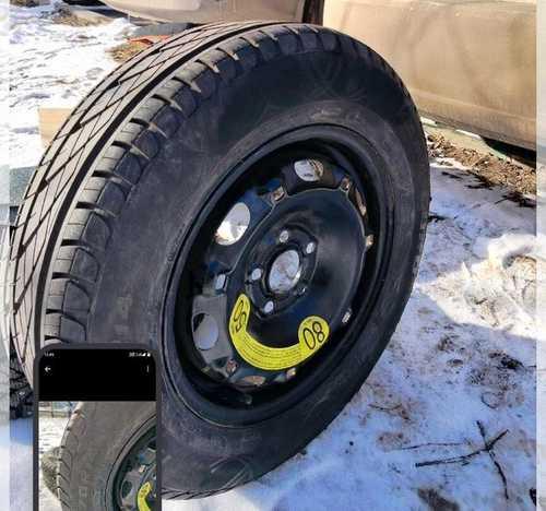 Продам запаску с диском 175/70 r14 на поло, шкоду