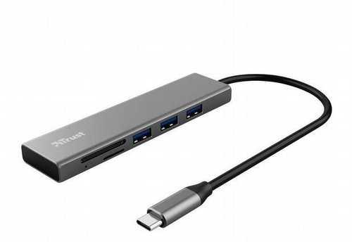 Скоростной концентратор и кардридер USB-C Trust