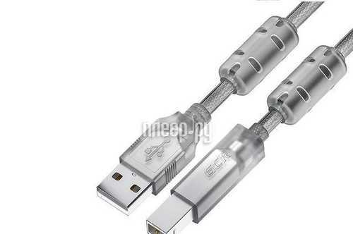 GCR Prof USB 2.0 AM/BM 5m Transparent GCR-52426