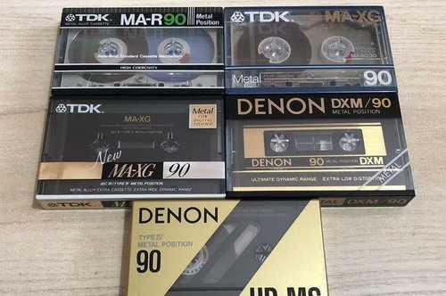 Аудиокассеты Denon и TDK верхний Metal