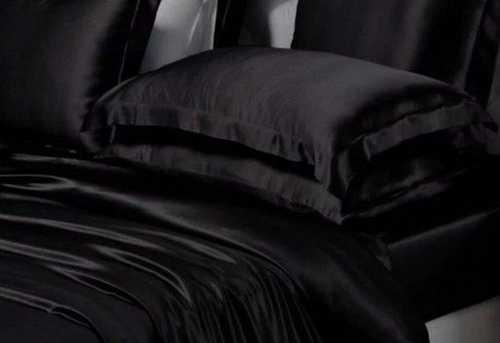 Постельное белье черное из тенселя