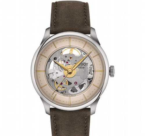 Tissot Chemin Des Tourelles Skeleton 39 MM Gold 20