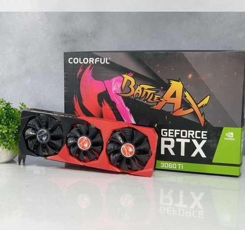 Видеокарта (Colorful, nvidia, RTX 3060 Ti, Batle-AX, 256bit, gddr6, 8Gb, отличное)