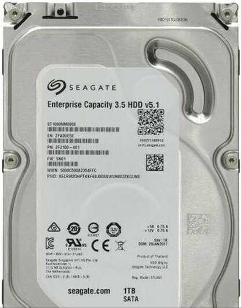 Жесткий диск Seagate 1 тб ST1000NM0008 2 шт