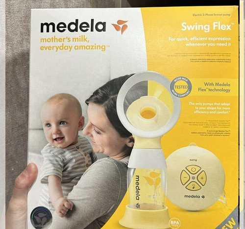 Молокоотсос medela swing flex электрический