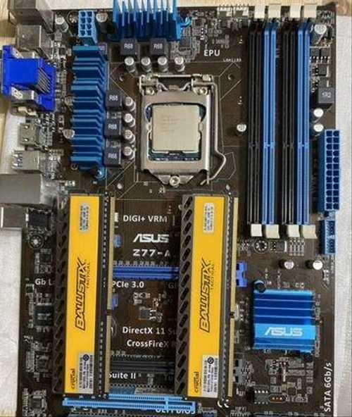 Процессор intel i7 3770k + Asus z77-a + 16gb ddr3