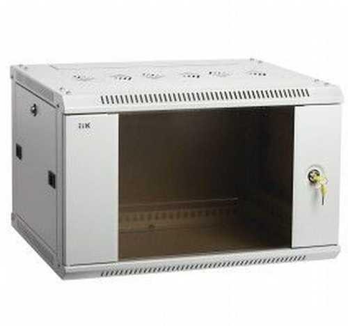 Шкаф коммутационный ITK Linea W (LWR3-18U64-GF) настенный 18U 600x450мм пер.дв.стекл 90кг серый 350м