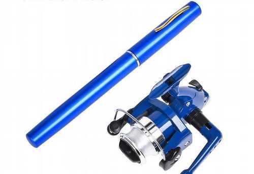Мини удочка ручка карманная телескопическая с кату