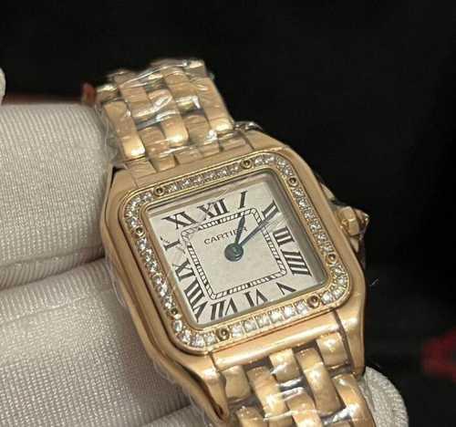 Часы cartier 27 мм красное золото 27 мм