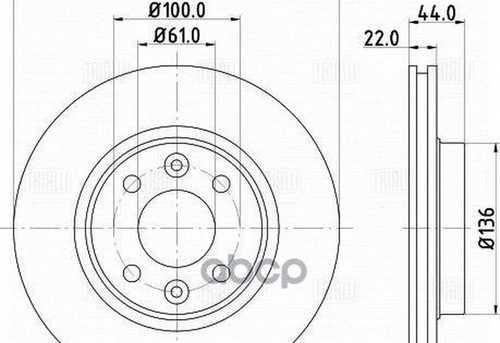 Диск торм. для ам Renault Logan II (13) Sandero