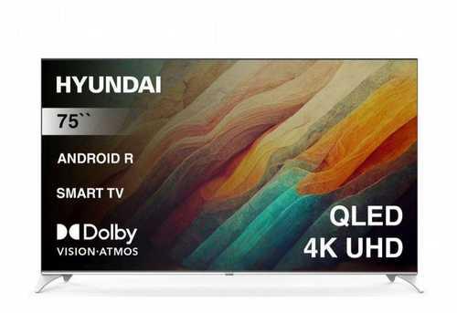 Новый 75", qled 4k, hyundai, чек, гарантия