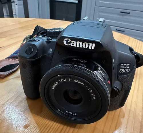 Фотоаппарат canon EOS 650d   объектив canon EF 40m