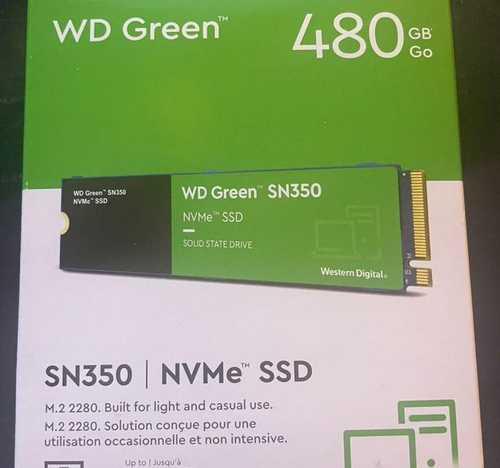 Ssd m2 WD Green SN350, 480 Gb