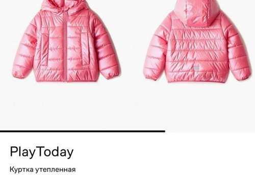 Куртка на девочку розовая 110-116