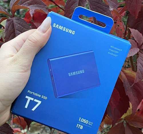 SSD Samsung T7 1TB скорость 1050мб/с Type-C