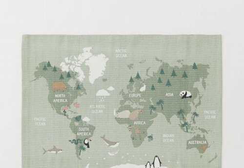 Ковер десткий H&M worldmap новый