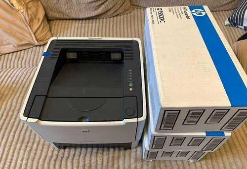Принтер HP Laserjet P2015 с картриджами