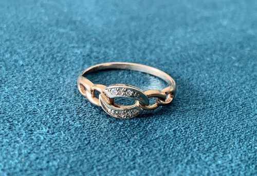 Золотое кольцо 17,5 размер 585 проба
