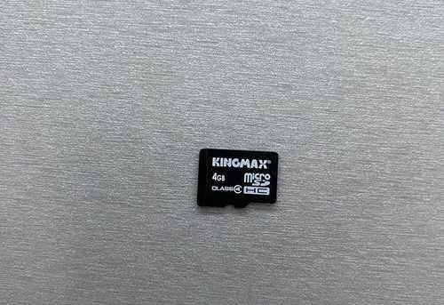 Карта памяти MicroSD Transcend 4Гб
