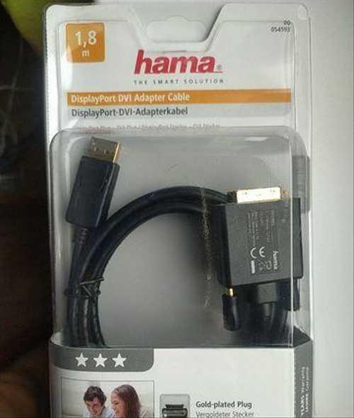 Кабель hama Display Port - DVI