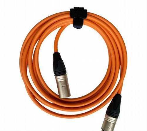 Кабель микрофонный GS-PRO xlr3f-xlr3m (orange) 3 м
