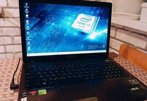 Игровой ноутбук Asus i7,8 ядер,8гб,SSD+HHD,GF 2 gb
