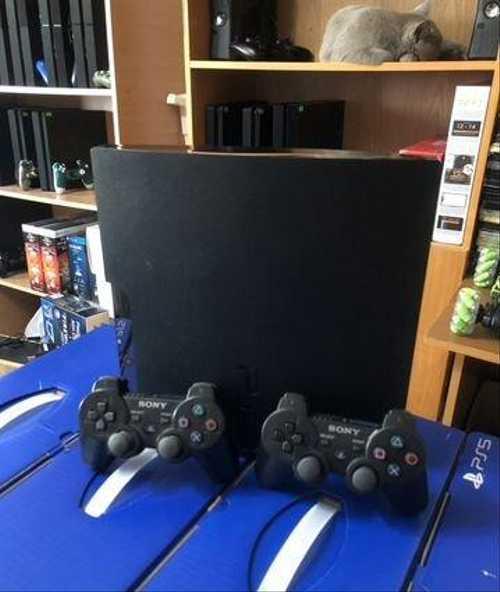 PS3 Slim 250GB Custom, 2 дж, 15 игр