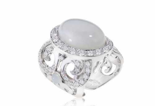 Золотое кольцо с лунными камнями 9.30ct Damiani