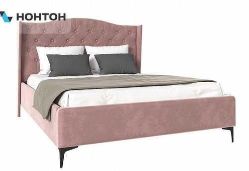 Кровать Флоренция велюр розовый