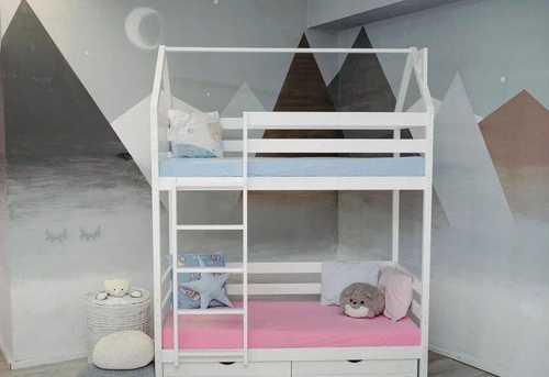 Детская деревянная кровать / детская кроватка