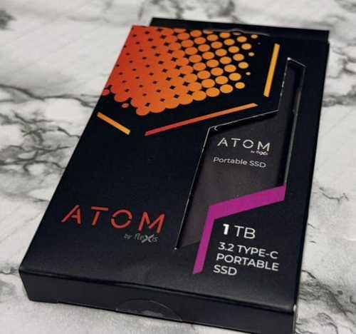 Новый внешний диск SSD Atom 1TB USB3.2 Type-C