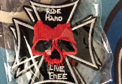 Нашивка байкерская Ride hard,Live free
