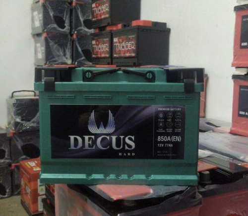 Аккумулятор 77ah Decus 850a