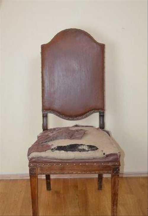 Антикварный дубовый стул. Европан начало хх века