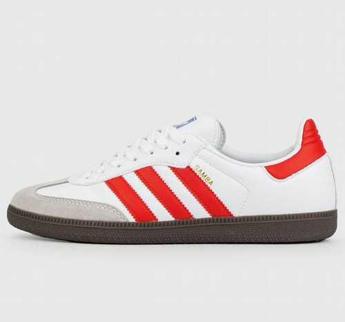 Кроссовки Adidas Samba OG White Red Str