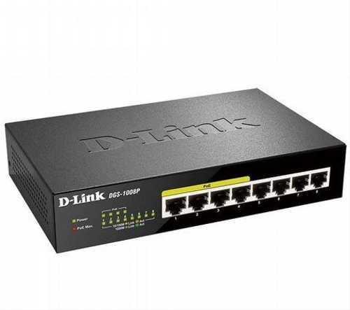 Коммутатор D-link DGS-1008PE1A 8G 4PoE 80W1 353752