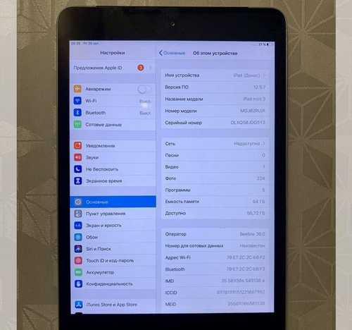 iPad mini 3 64gb wifi+sim