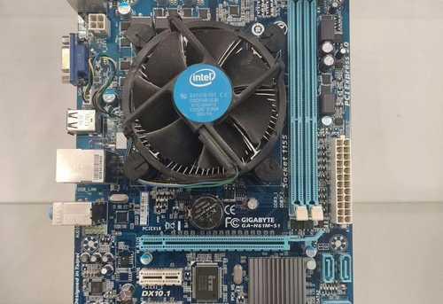 Комплект 1155 Gigabyte GA-H61M-S1 + Intel G620