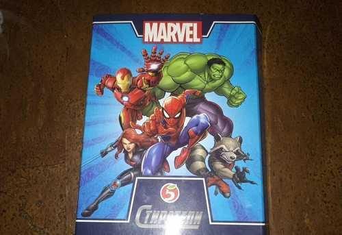 Коллекция стирателей Marvel из магазина Пятёрочки