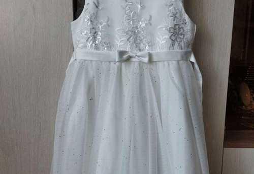 Платье для девочки белое рост 122