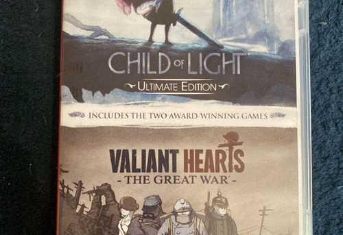 Child of light + Valiant hearts nintendo switch