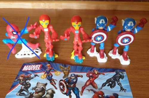 Игрушки из киндера серия Марвел Marvel