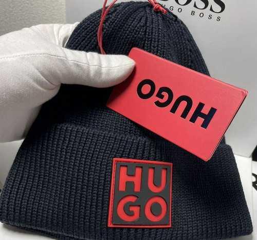 Шапка hugo boss синяя