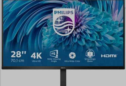 Монитор Philips 28" 4К, 288E2UAE/00 черный