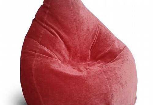 Кресло-мешок груша бинбег Розовое Велюр